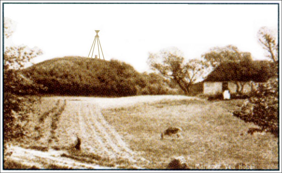 Hohøj ved Mariager med postament og pejletårn